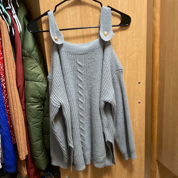 SHEIN | Sweaters | Cold Shoulder Split Hem Sweater | Poshmark